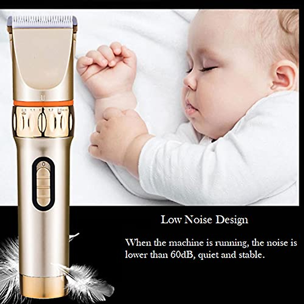 Rechargeable Electric Clippers, Strong Power, Fine Adjustment of The First Five Gears, Large-Capacity Lithium Battery, No Damage to Pets' Skin,01