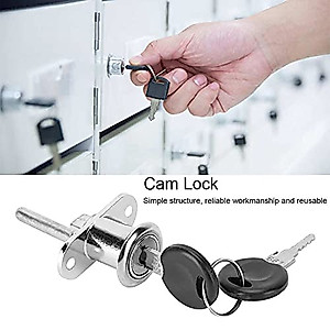 Cupboard Locks,time Lock Box, Cam Lock,Cabinet Lock 4Pcs Zinc Alloy Cam Cylinder Lock Security Office Desk Drawer Cabinet Lock Mailbox Cupboard Locker Furniture Door Lock with Keys