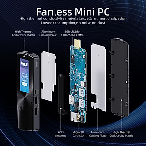 MeLE PCG02 Fanless Mini PC Stick Small Desktop Computer 4GB 128GB