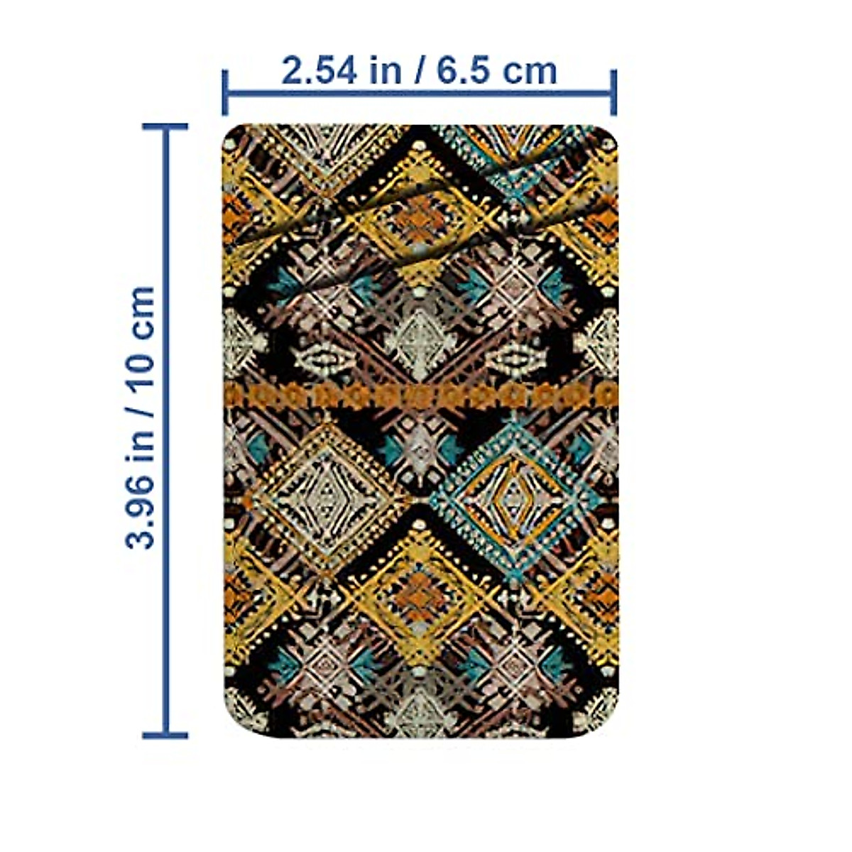 Diascia Pack of 2 - Cellphone Stick on Leather Cardholder ( Ethnic Boho Ethno Pattern Pattern ) ID Credit Card Pouch Wallet Pocket Sleeve
