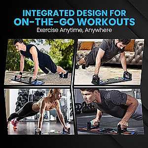 Pro Deals Push Up Board 9 in 1 Strength Training Equipment | Professional Home Workout Push Up Fitness Stand For Floor | Multi-functional Push Up Board for Men | Portable Gym For Chest, Abdominal,