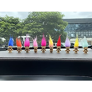 10PCS DIY Vintage Lucky Troll Doll Mini Action Figures Cake Toppers Dollhouse Dolls for Party Favors, Collections, Arts and Crafts …