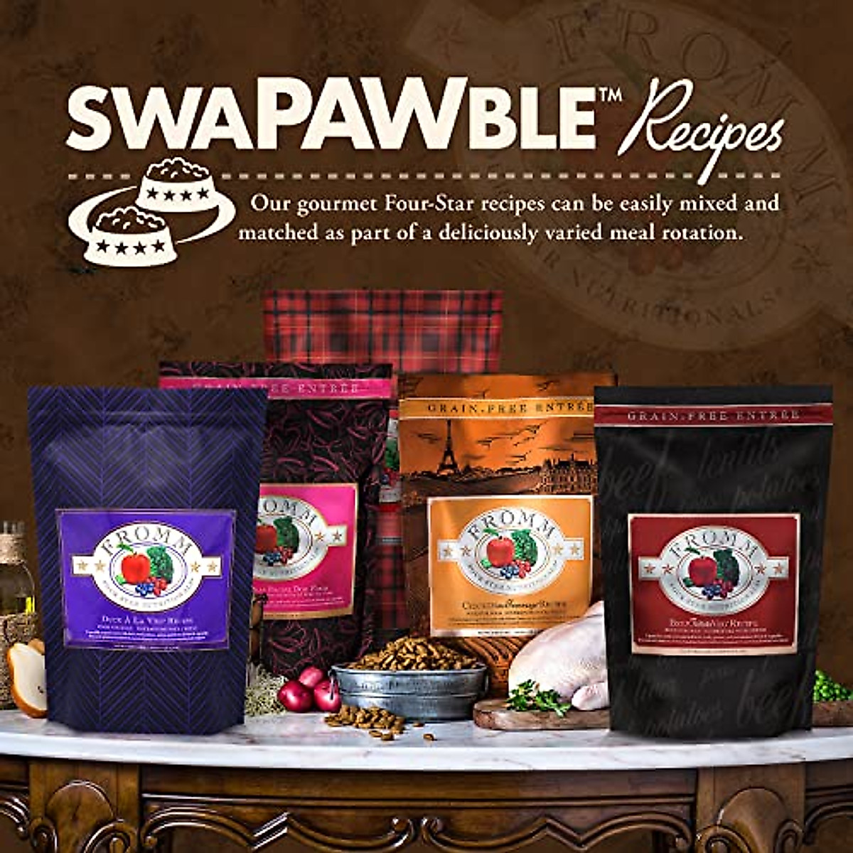 Fromm Four Star Surf and Turf Dog Food, 4-Pound Bag