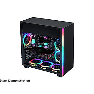 Rosewill ATX Mid Tower RGB Gaming Computer Case with Tempered Glass, RGB PC Fans, Excellent Cable Management and Airflow, Support for AIO Water Cooling, and Large Graphic Cards/VGA - Prism S500 (NP)