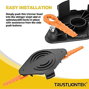 TRUSTLIONTEK Trimmer Blades Head Replacement Spool,Compatible with Black & Decker GH900 GH600 LST522 LCC140，Can Replace AF1003ZP，AF-100-32P Replacement spools. (1+10 Blade), TLHGB-01-BD