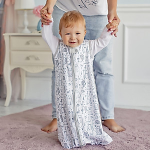 Mama Cheetah Baby Sleep Sack 0.5 TOG, Organic Cotton Baby Wearable Blanket with Two-Way Zipper, Swaddle Transition Baby Sleeping Bag for Newborn Infant Toddler Boy Girl, 6-12 Months