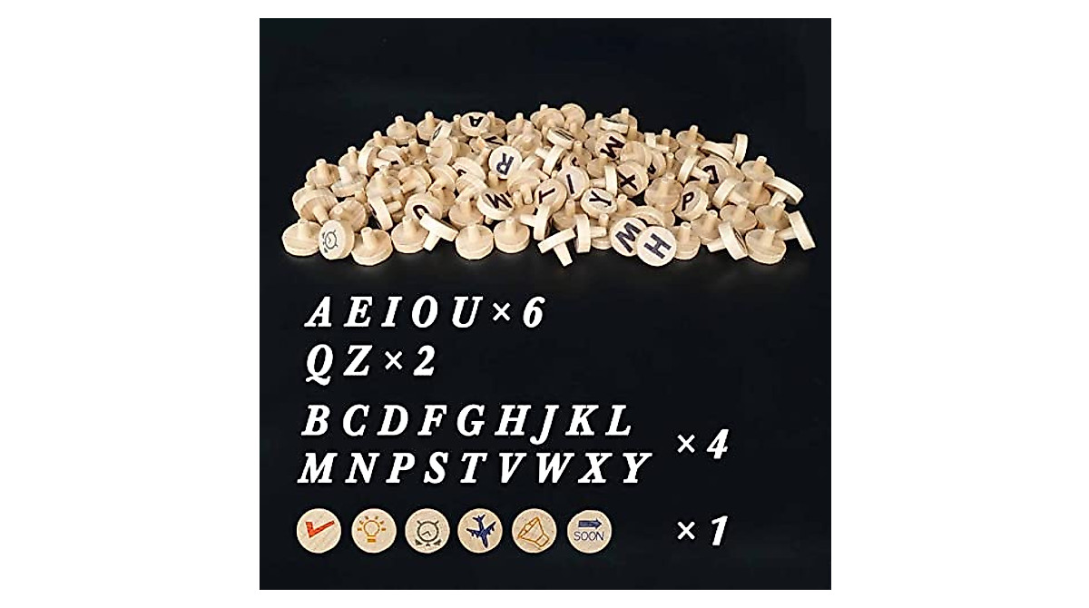 Pegboard Letters & Emojis for 1/4" Pegboard - French Beech