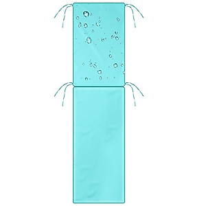 Ganeen Waterproof Chaise Lounge Cover Slip Covers for Outdoor Cushions for Patio Furniture 72 x 21 x 3 Inch Outdoor Cushion Slipcovers Lounge Chair Covers Outdoor with Zipper Ties for Lawn (Classic)