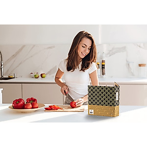 Better Kitchen Products Recipe Binder, Full Page 3 Ring Standard Binder Organizer Set (with 50 Page Protectors & 12 Category Divider Tabs) 11.5" x 12", Art Deco Roaring 20's Design