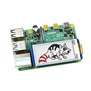 Three Color 2.13inch E-Ink Display HAT (B), 212x104 Resolution 3.3V/5V Red Black White E-Paper Display Screen for Raspberry Zero/Zero W/Zero WH/2B/3B/3B+ SPI Interface,Full Refresh