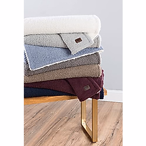 UGG Ana Knit Throw Blanket - Plush Oversized Reversible Accent Blanket - 50” x 70” - Shell