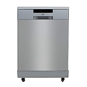 SPT SD-6513SSA 24″ Wide Portable Dishwasher with ENERGY STAR, 6 Wash Programs, 10 Place Settings and Stainless Steel Tub – Stainless
