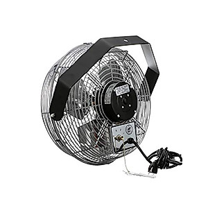 TPI Workstation Fans, Wall-Mount, 12" Blade Diameter, 1/12 Hp