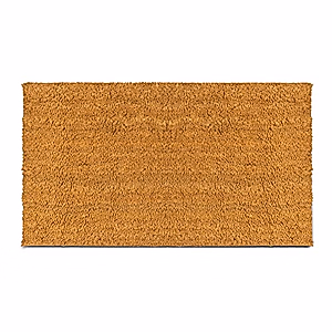 PLUS Haven Coco Coir Door Mat with Heavy Duty Backing, Natural Welcome Doormat, 17.5”x30”, Doormat Outdoor Entrance, Front Porch Door Mat, Easy to Clean Entry Mat, Outdoor and Indoor Uses, Home Decor