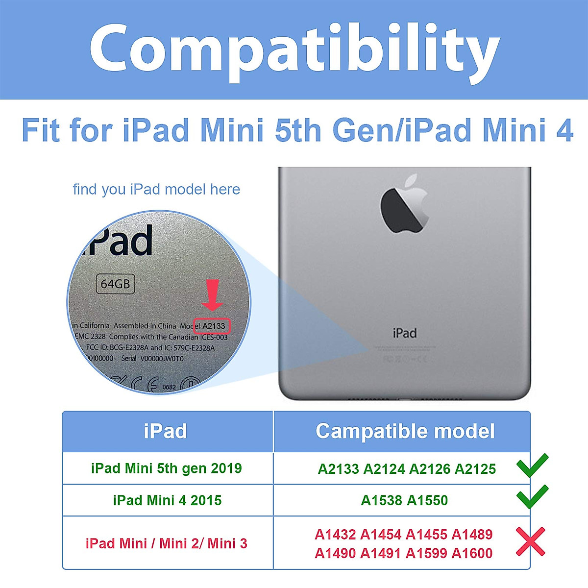 ProCase 2 Pack for 7.9” iPad Mini 5th / Mini 4th Screen Protector, Tempered Glass Film Guard for iPad Mini 5 2019 / iPad Mini 4 2016