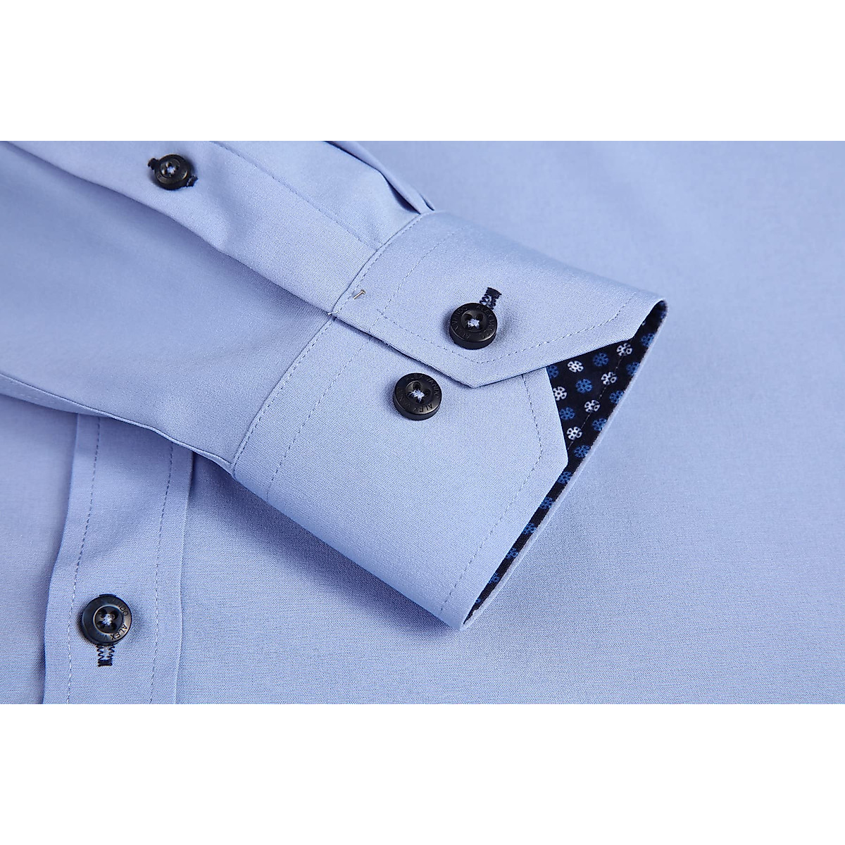 Alex Vando Mens Dress Shirt Wrinkle Free Regular Fit 4-Way Stretch Button Down Shirts,Blue,M