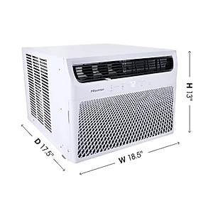 Hisense 450-sq ft Window Air Conditioner 115-Volt; 10,000 BTU 3 modes (Cooling, Fan, Dehumidifier), Noise Level dB 53, Wi-Fi Enabled, Remote control, AW1022CW1W (Renewed)