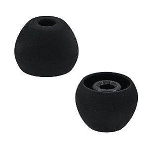 ALXCD Eartip for urBeats 3 Earphone, 8 Pairs S/M/L & Double Flange Durable Soft Silicone Replacement Earbud Tips Ear Tips, Fit for Apple Beats by Dre. urBeats3 Earphone [8 Pair](Black)