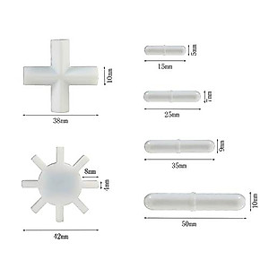 6 Pcs Magnetic Stirrer Mixer Stir bar Spinbar Stirring Mixer 3 Shapes (6, Combination Set)