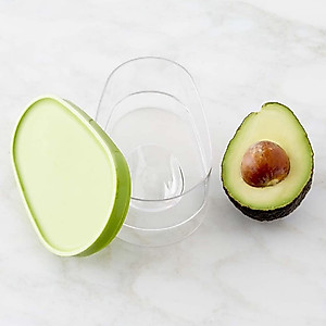 Operitacx 2Pcs Avocado Keeper Transparent Avocado Storage Container Box Avocado Saver Fresh Fruits Vegetables Storage Containers for Kitchen Fridge Food Organizer