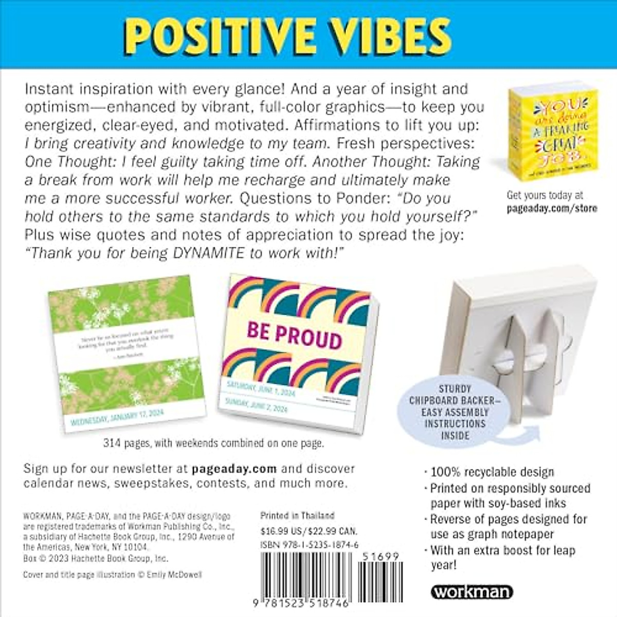 You Are Doing a Freaking Great Job Page-A-Day Calendar 2024: Daily Reminders of Your Awesomeness