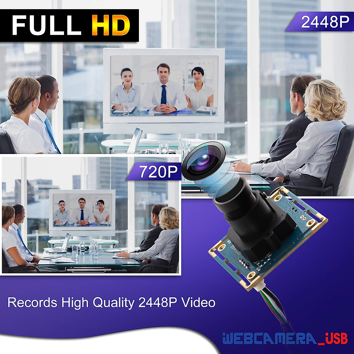 8mp USB Camera Module for Computer Wide Angle PC Camera 3.6mm Lens Webcam Board Mini UVC USB2.0 Lightburn Camera IMX179 USB with Camera 4K USB Security CCTV Camera for Raspberry Pi Mac Jetson Nano