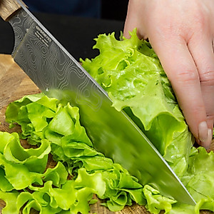 BPS Knives Rosemary - 8 Inch Chef’s Knife with Leather Case - Super Sharp Professional Chef Knife - Premium Stainless Steel Kitchen Knife - Gifts for Men and Women