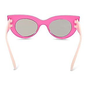 Barbie Girl's Cat Eye Sunglasses and Handled Hard Case Set (Pink)