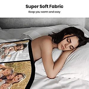 Prints Fun Personalized Picture Blanket for Best Mom Ever Mothers Day Birthday Gifts for Mom Customized Photo Throw Blanket for Mom, Grandma, Women