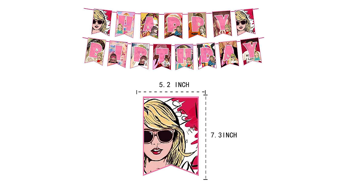 Taylor Swift Birthday Party Decorations Kit | Banner, Balloons & More