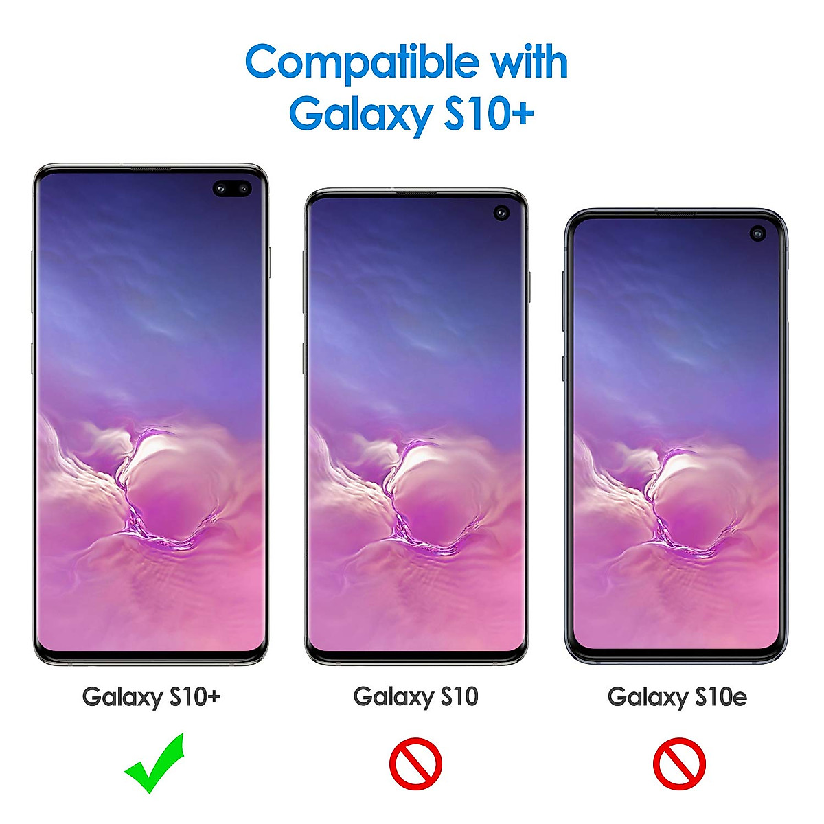 JETech Slim Fit Case for Samsung Galaxy S10 Plus S10+, Thin Phone Cover with Shock-Absorption and Carbon Fiber Design (Black)