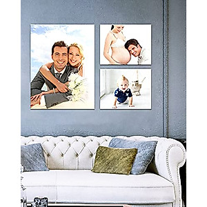 Custom Canvas Prints Personalized Canvas Wall Art With Your Photo for Bedroom Living Room Wedding Baby Pet Family Picture Framed Wall Art(8" W x 8'H)