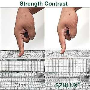SZHLUX Rat Trap,Mouse Traps Work for Indoor and Outdoor,Small Rodent Animal-Mice Voles Hamsters Cage,Catch and Release(Small), Silver (SZ-SL2614X)
