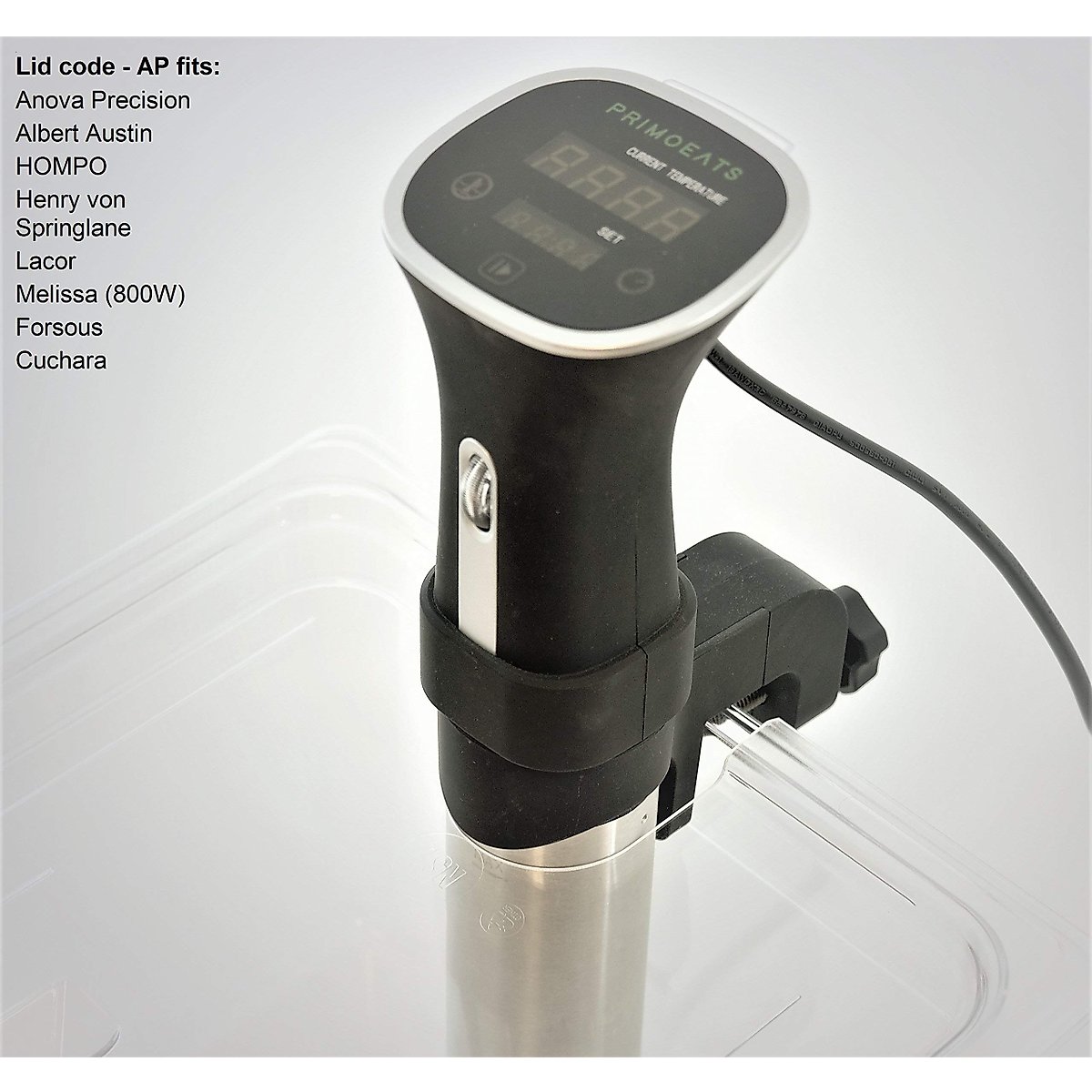 LIPAVI C20L-AP Lid for LIPAVI C20 Sous Vide Container, tailored for the Anova Precision immersion circulator