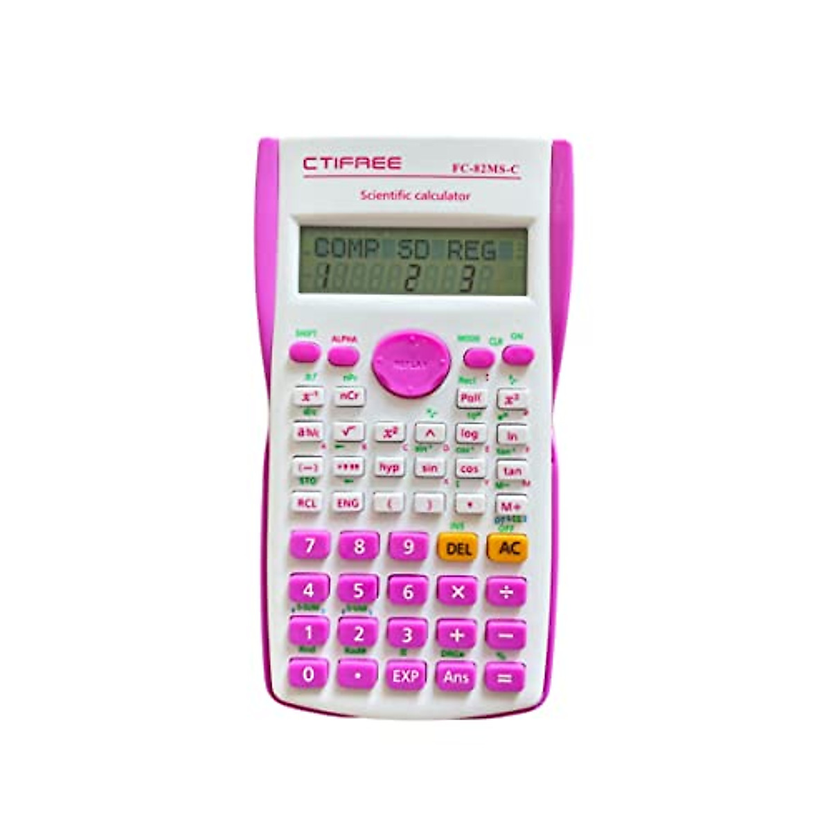Colorful Scientific Calculator,Scientific Calculator with Cute Design for School and Business (Pink)