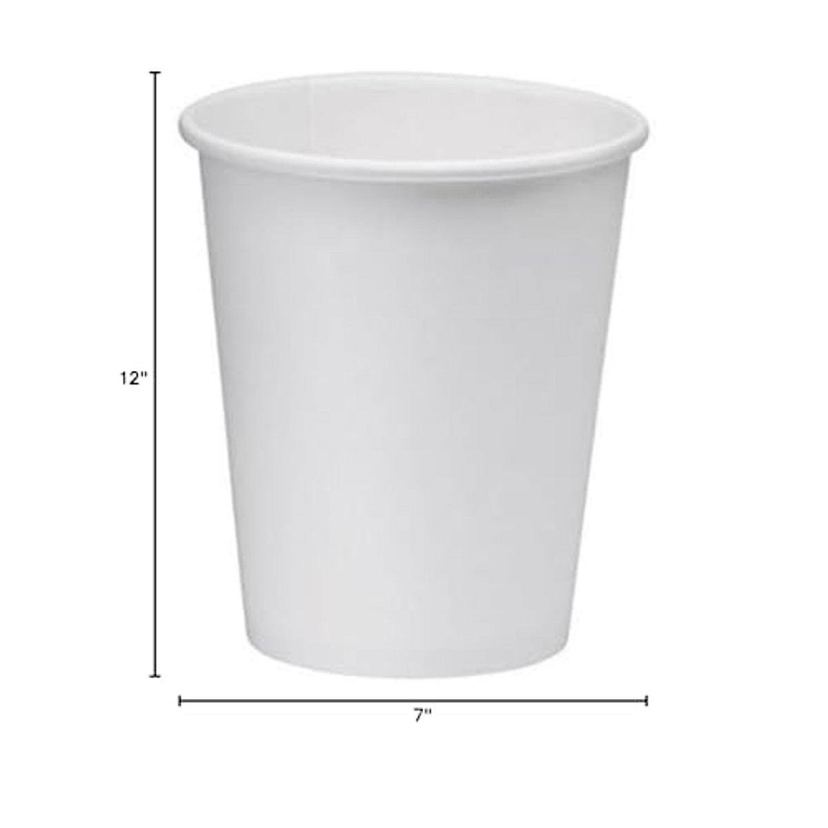 NYHI 200 Pack 12 oz White Paper Disposable Cups Hot Cold Beverage Drinking Cup for Water, Juice Coffee or Tea Ideal for Water Coolers Party or Coffee On the Go