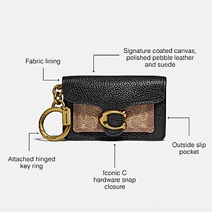 Mini Tabby Bag Charm In Signature Canvas
