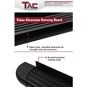 TAC Running Boards Fit 2011-2019 Ford Explorer Value Aluminum SUV Black Side Steps Nerf Bars Step Rails Running Boards Off Road Automotive Exterior Accessories (2 Pieces Running Boards)