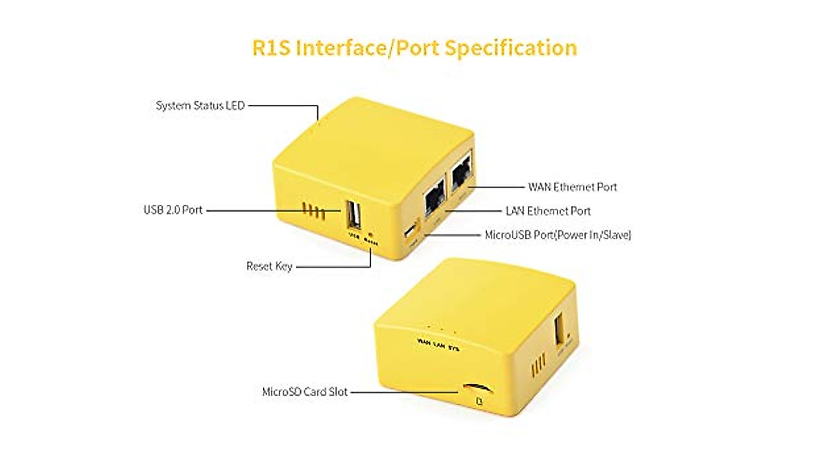 NanoPi R1S Allwinner H3 Tiny Router & Computer - Pocket-Sized Gbps Ethernet