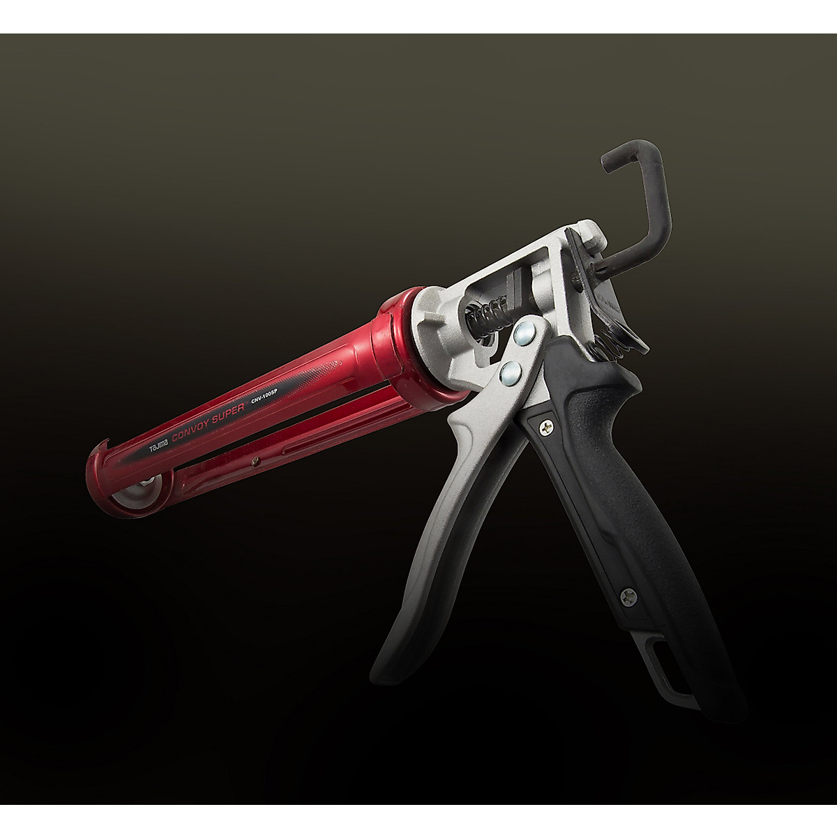 TAJIMA Caulk Gun - 1/10 Gallon (10 oz) Convoy Super Caulking Tool with Rotating Cradle & Auto Flow Stop - CNV-100SP