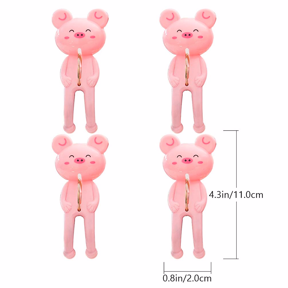 Cabilock 4pcs Beach Towel Clips Cartoon Pig Chair Clips Towel Holder Jumbo Plastic Quilt Clothes Pegs Hanging Clamps for Quilt Socks Stockings Scarf Clothes (Orange)