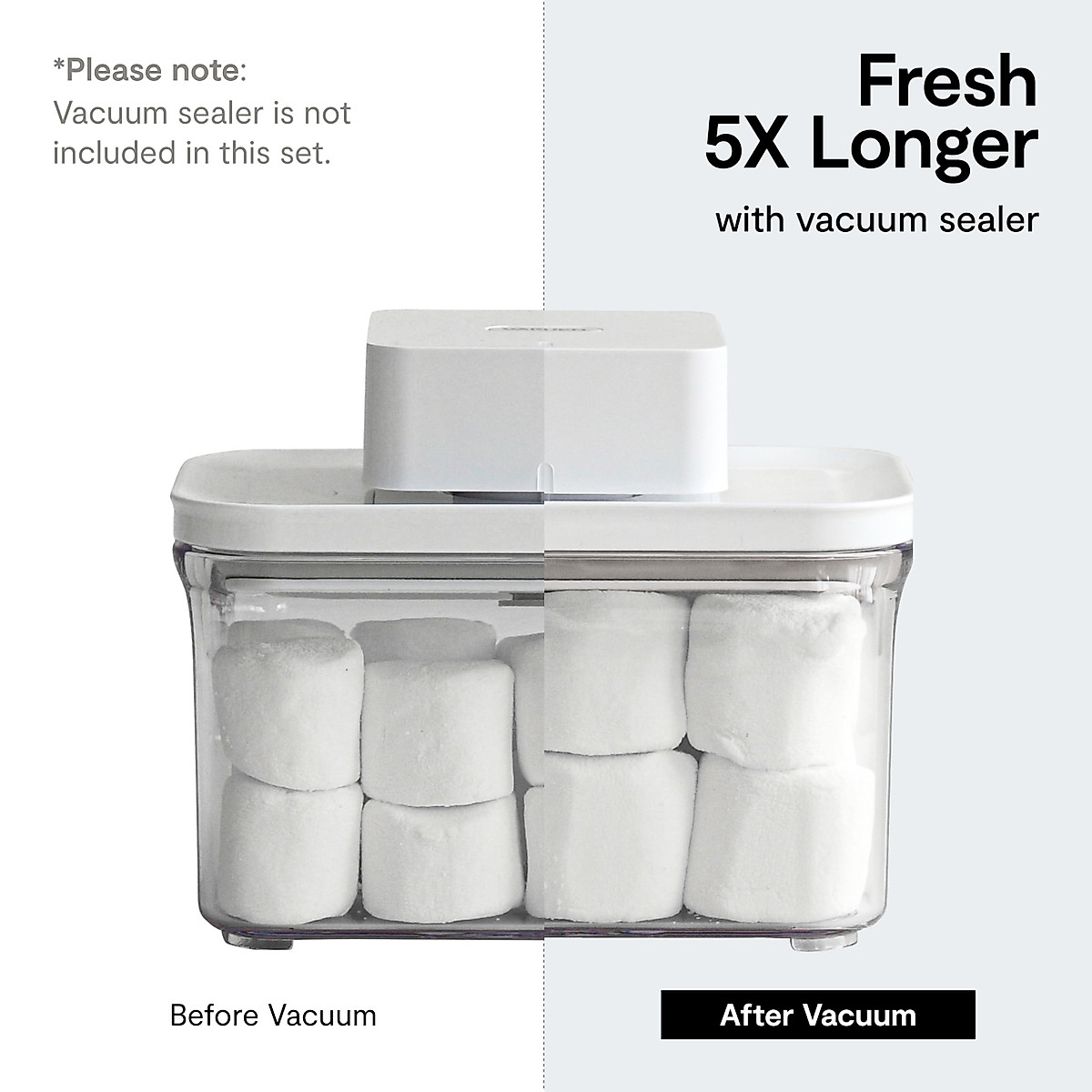 VAKUEN Premium Airtight Food Storage Containers, Rectangular 2PC(1.06qt), Smart One-Click Seal Lid, No Hinges, Patented Double Silicone Lining, 100% Leak Proof, BPA-FREE, Dishwasher, Microwave Safe