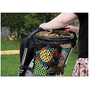 Dreambaby Strollerbuddy Stroller Net Bag - Pushchair & Pram Mesh Net Storage Bag Organizer -Black - Model F235