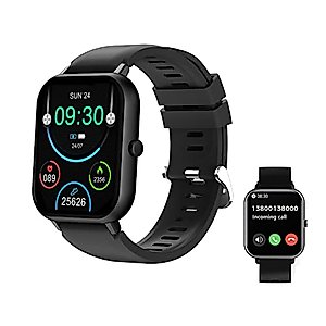 Smart Watch with Make/Answer Call, 1.83 Inch Screen Fitness Tracker with AI Voice Control, 24/7 Heart Rate, Blood Oxygen, Sleep Monitor, Message Reminder, 110+ Sports Modes for Women Men, iOS/Android