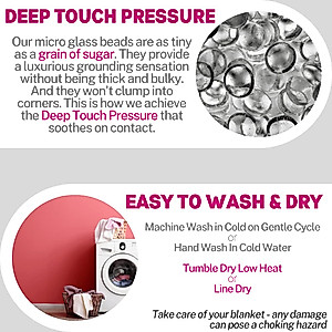 5lb Weighted Blanket for Youth 40 lbs + and Adults. Cotton and Minky Dots, 36x48 in Throw Blanket Soft, Reversible, Machine Washable. Lap Blanket for Rest, Reading, Travel. Pink