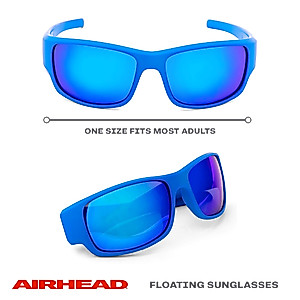 AIRHEAD Sport Polarized Round Sunglasses, Blue, Adult