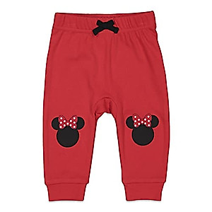 Disney Minnie Mouse Infant Baby Girls 2 Pack Pants Black/Red 3-6 Months