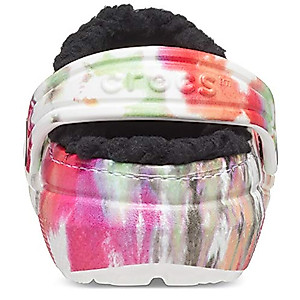 Crocs unisex child Kids' Classic Tie Dye Lined | Kids' Slippers Clog, Blotched Tie Dye, 5 Big Kid US