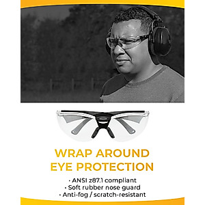 TRADESMART Ear Muffs & Glasses for Shooting, with Hard Carrying Case