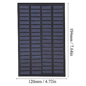 WNSC Solar Panel, Solar Cell Panel Stable Efficient DIY Battery Charger Kit Convenient to Use 2.5W 18V for DIY Power Charger for Outdoor